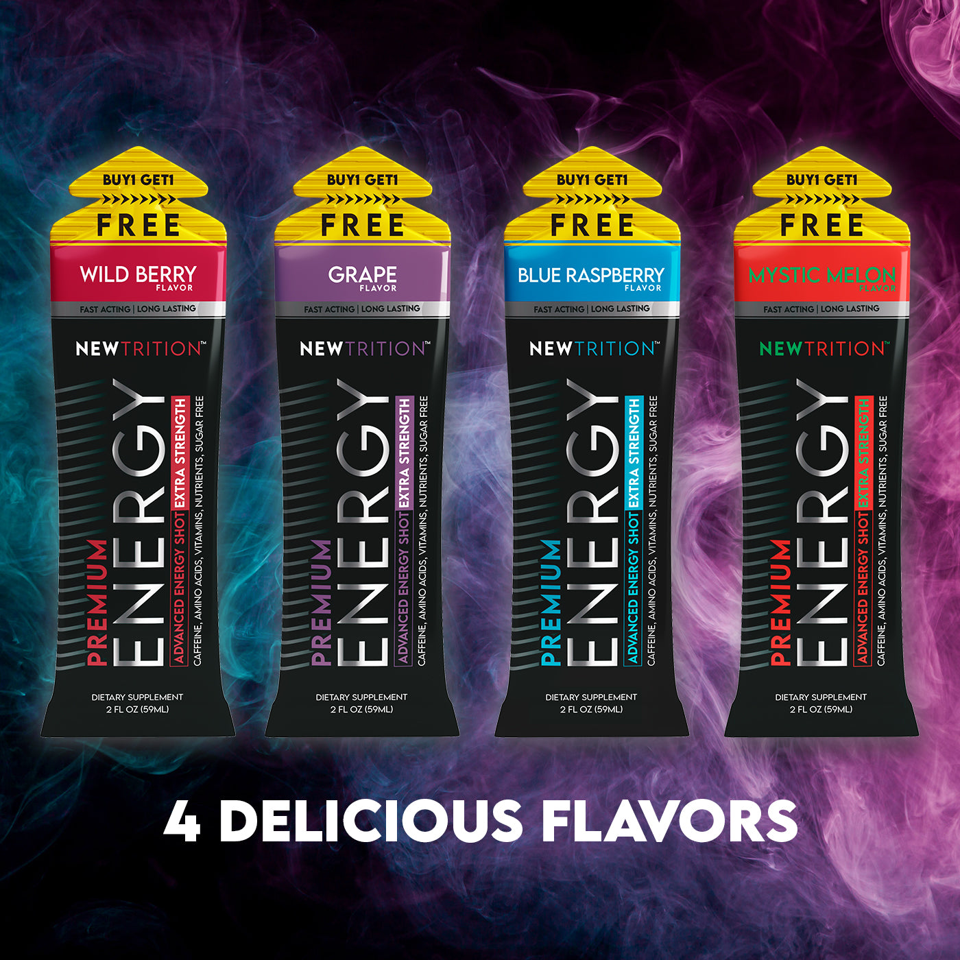 Blue Raspberry Flavor Extra Strength Energy Shots – NEWTRITION